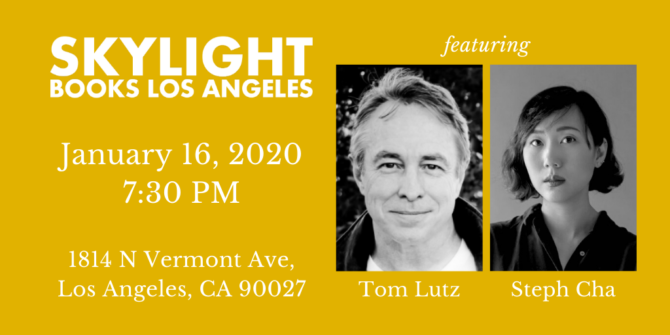 Tom Lutz in conversation with Steph Cha | Coriolis Company