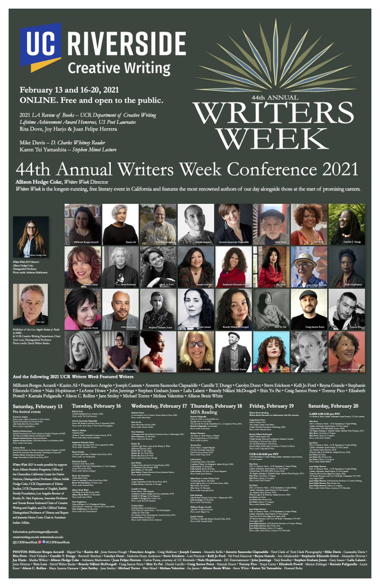 44th Annual UCR Writers Week Festival | Coriolis Company