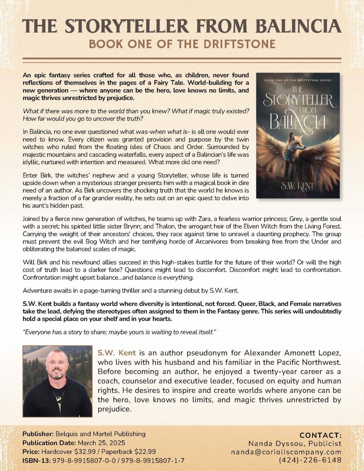 The Storyteller from Balincia - Sell Sheet | Coriolis Company